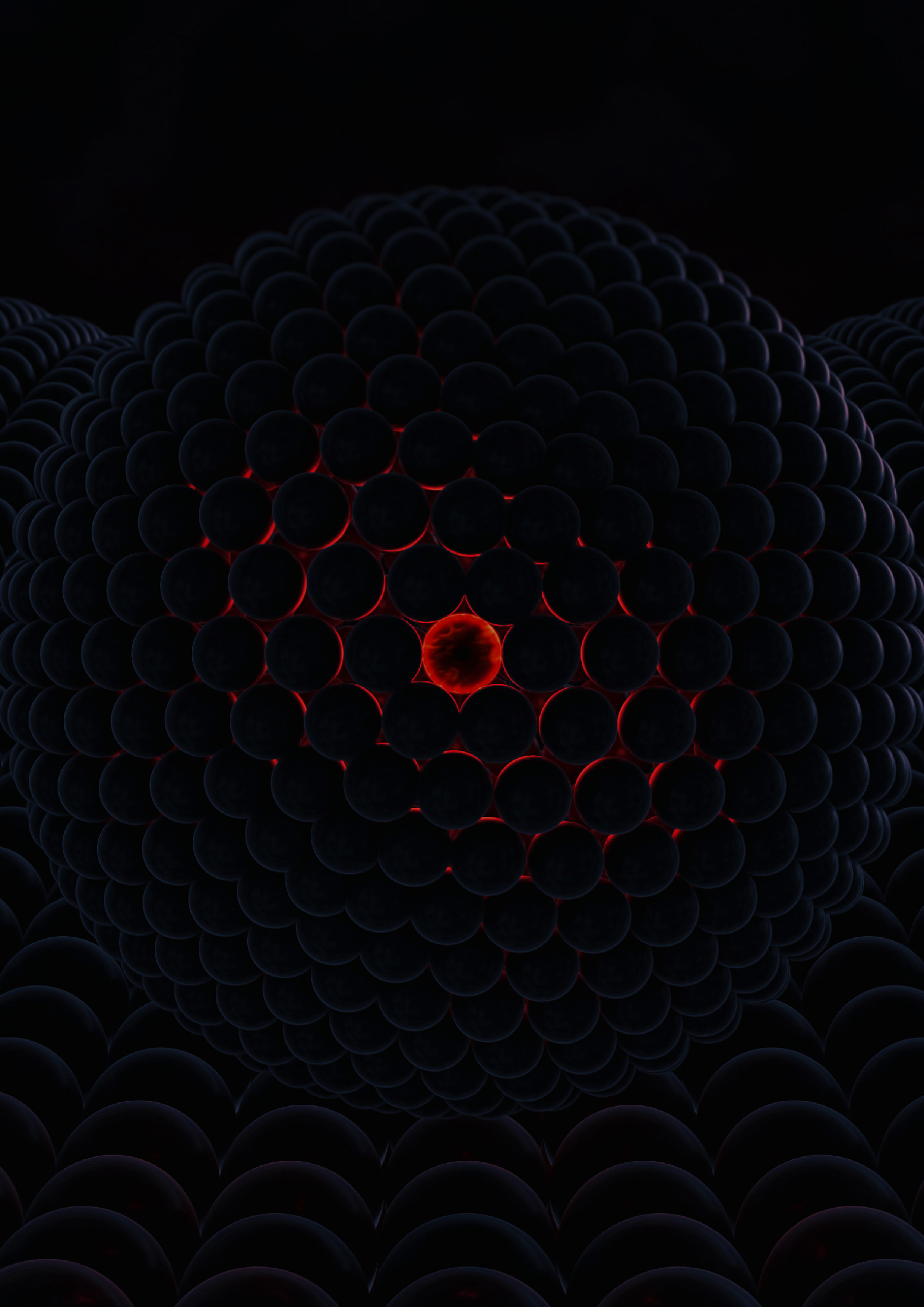 2480x3508 Resolution 3D Glowing Dark Red Orb Art 2480x3508 Resolution ...