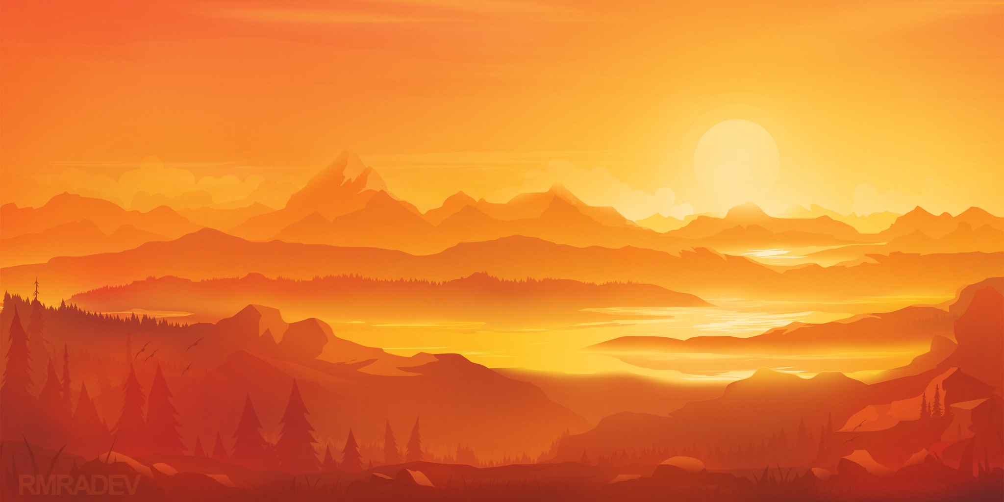 2048x1024 Resolution 4K Artistic Sunset 2021 2048x1024 Resolution ...