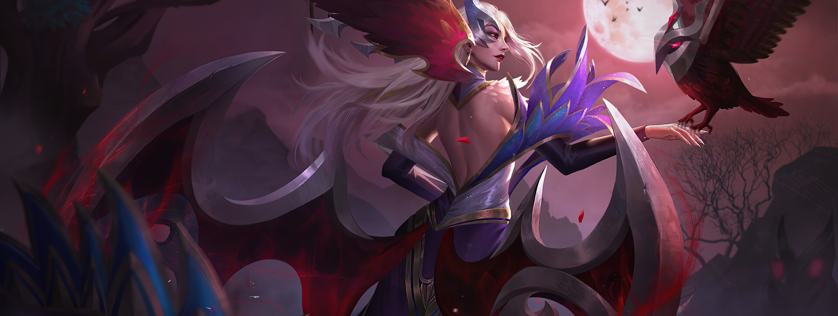 2860x1080 Resolution 4K Coven Morgana LoL Art 2860x1080 Resolution ...