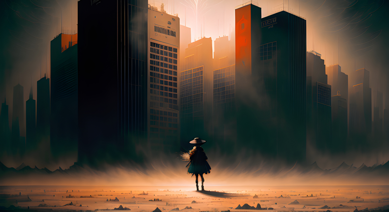 1280x700 Resolution 4K Darkest Night Cool AI Cityscape 1280x700 ...