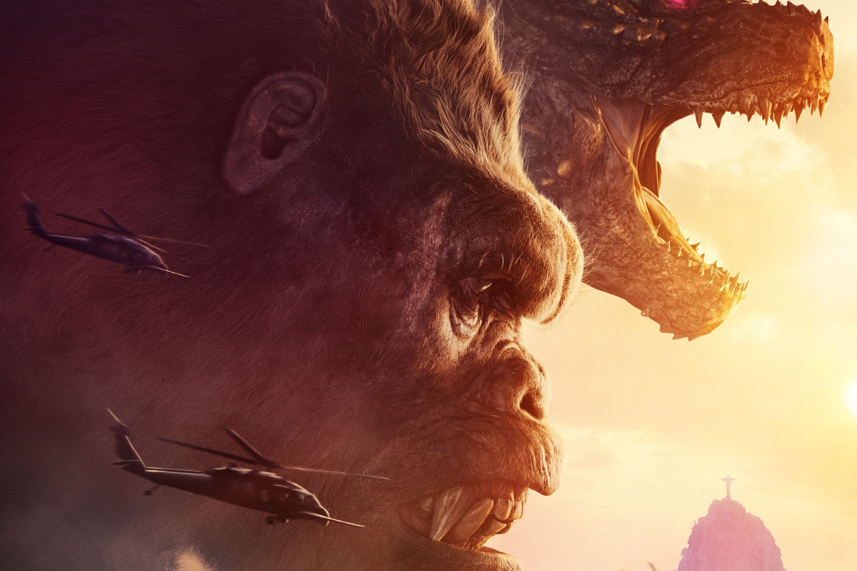 3000x2000 Resolution 4K Godzilla x Kong The New Empire iPhone Mobile ...