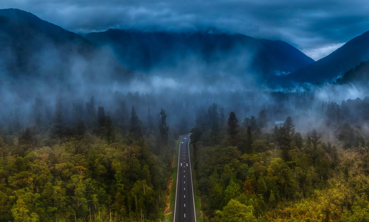 1280x769 Resolution 4K Lonely Road Aerial View 1280x769 Resolution ...