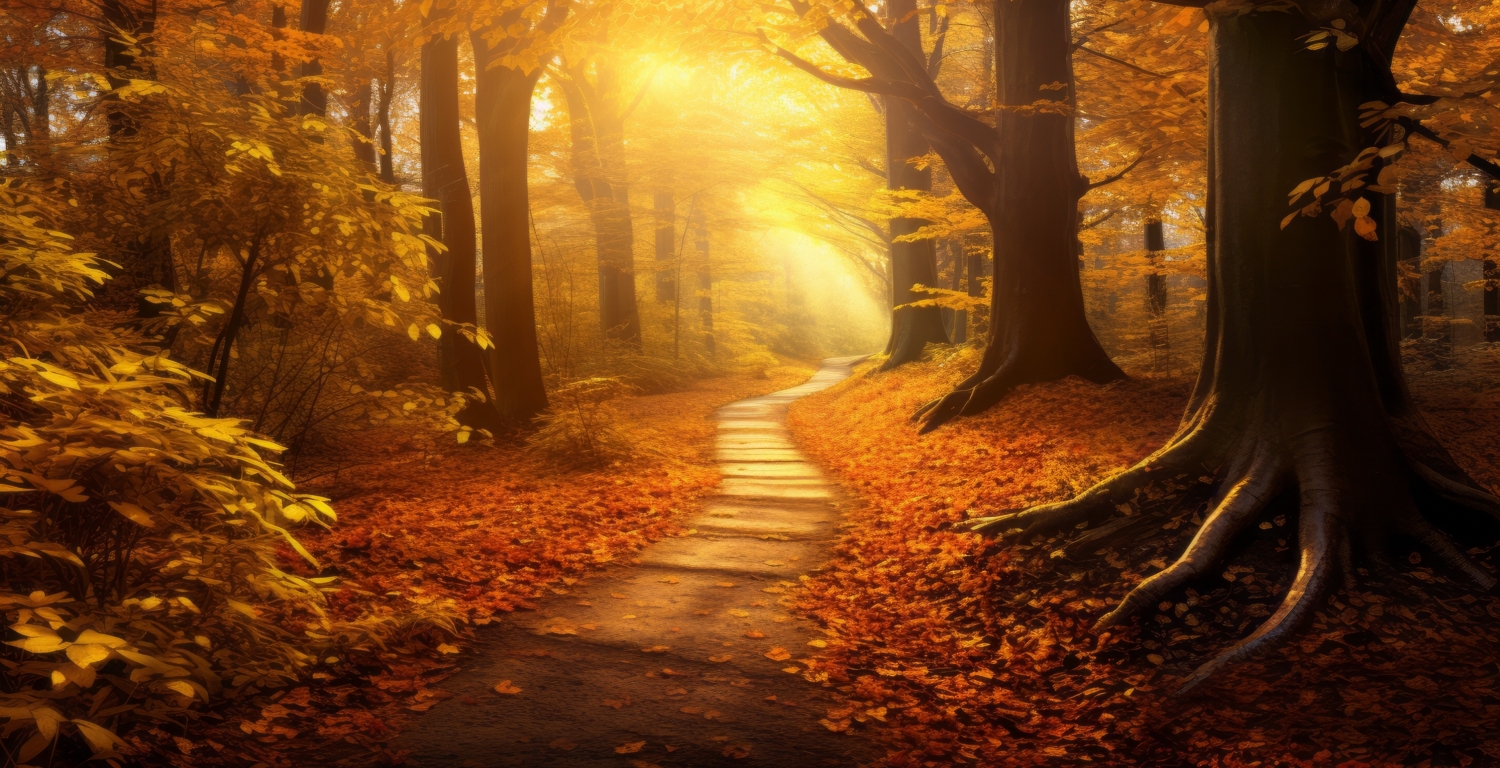 1500x768 Resolution 4K Nature Fall Digital Illustration 1500x768 ...