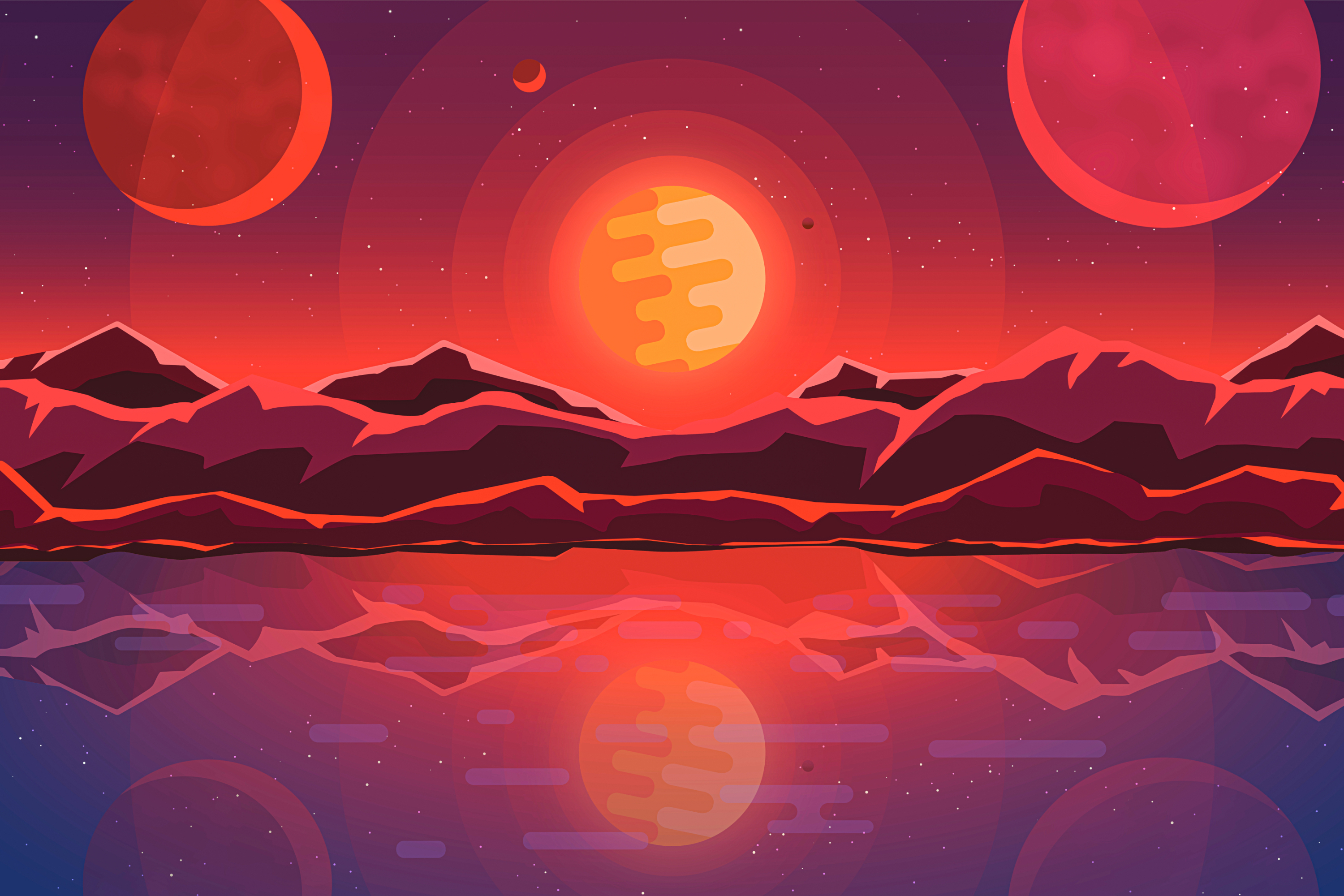 3000x2000 Resolution 4K Planet Amazing Illustration 3000x2000 ...