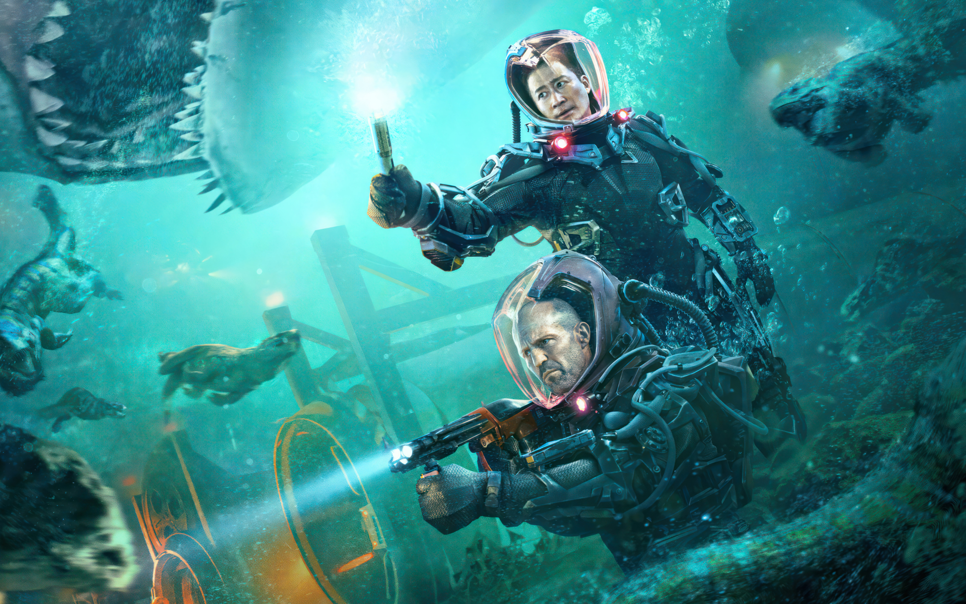 1920x1200 Resolution 4K Poster of Meg 2 The Trench 1200P Wallpaper ...