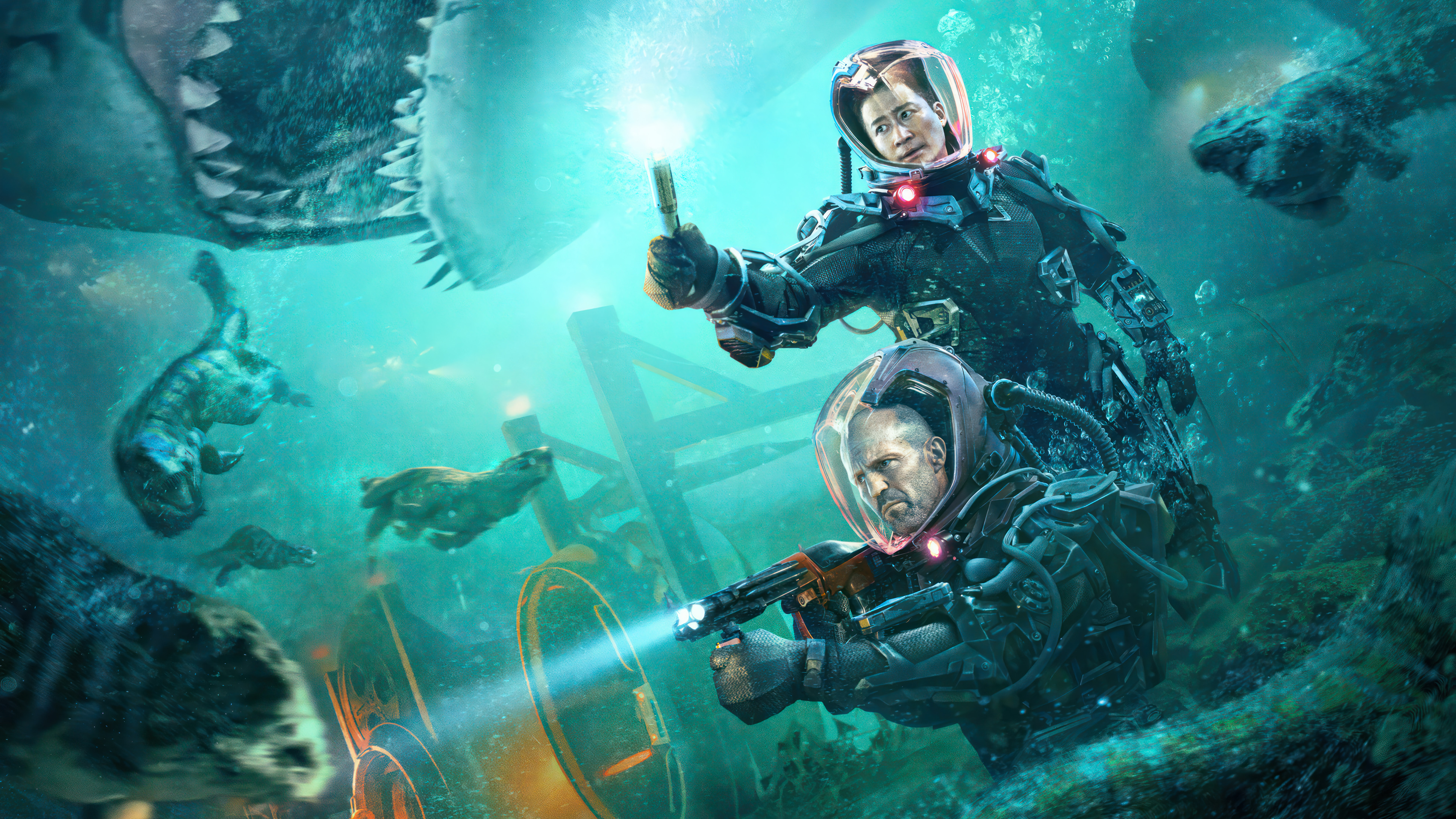 9999x9999 Resolution 4K Poster of Meg 2 The Trench 9999x9999 Resolution ...