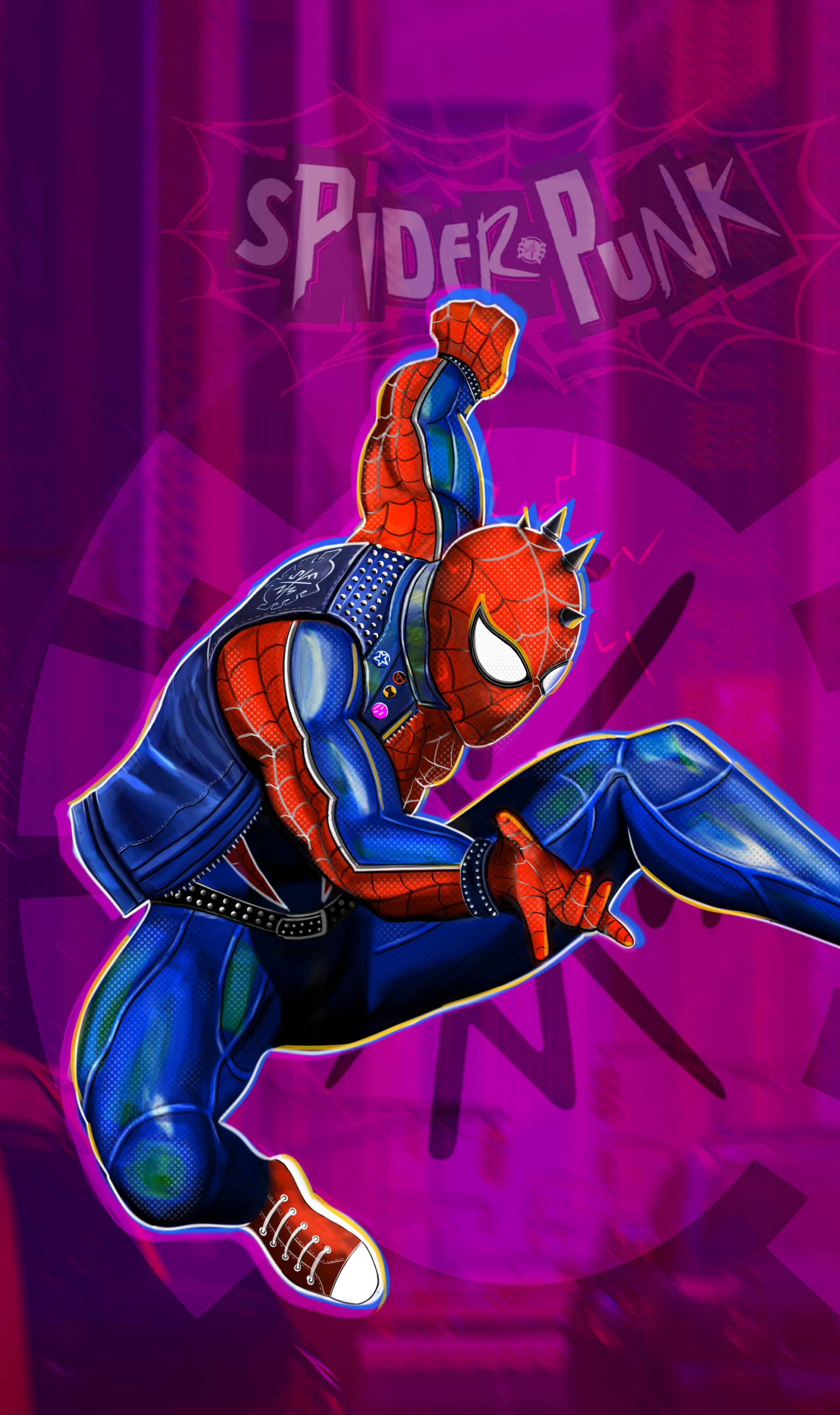 1900x3200 Resolution 4K Spider Punk Spider-Verse Digital Art 1900x3200 ...