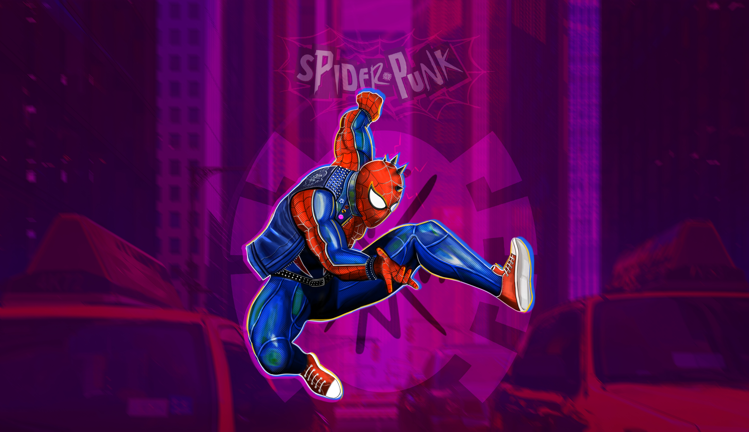 2560x1476 4K Spider Punk Spider-Verse Digital Art 2560x1476 Resolution ...
