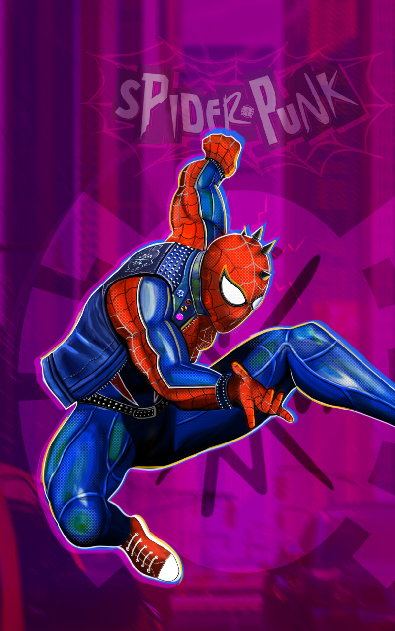 802x1282 Resolution 4K Spider Punk Spider-Verse Digital Art 802x1282 ...