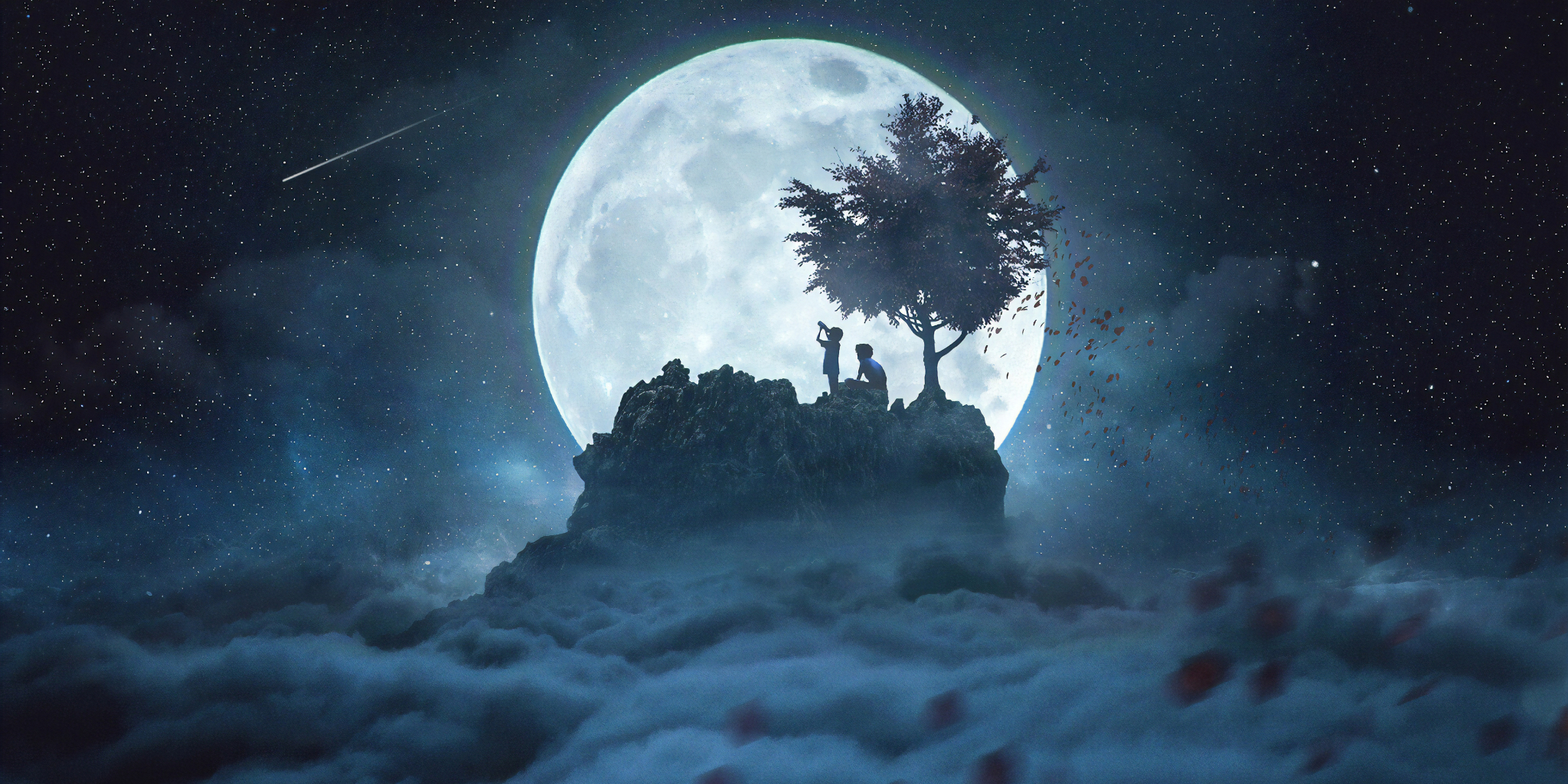 2048x1024 4k Talking to the Moon 2048x1024 Resolution Wallpaper, HD ...