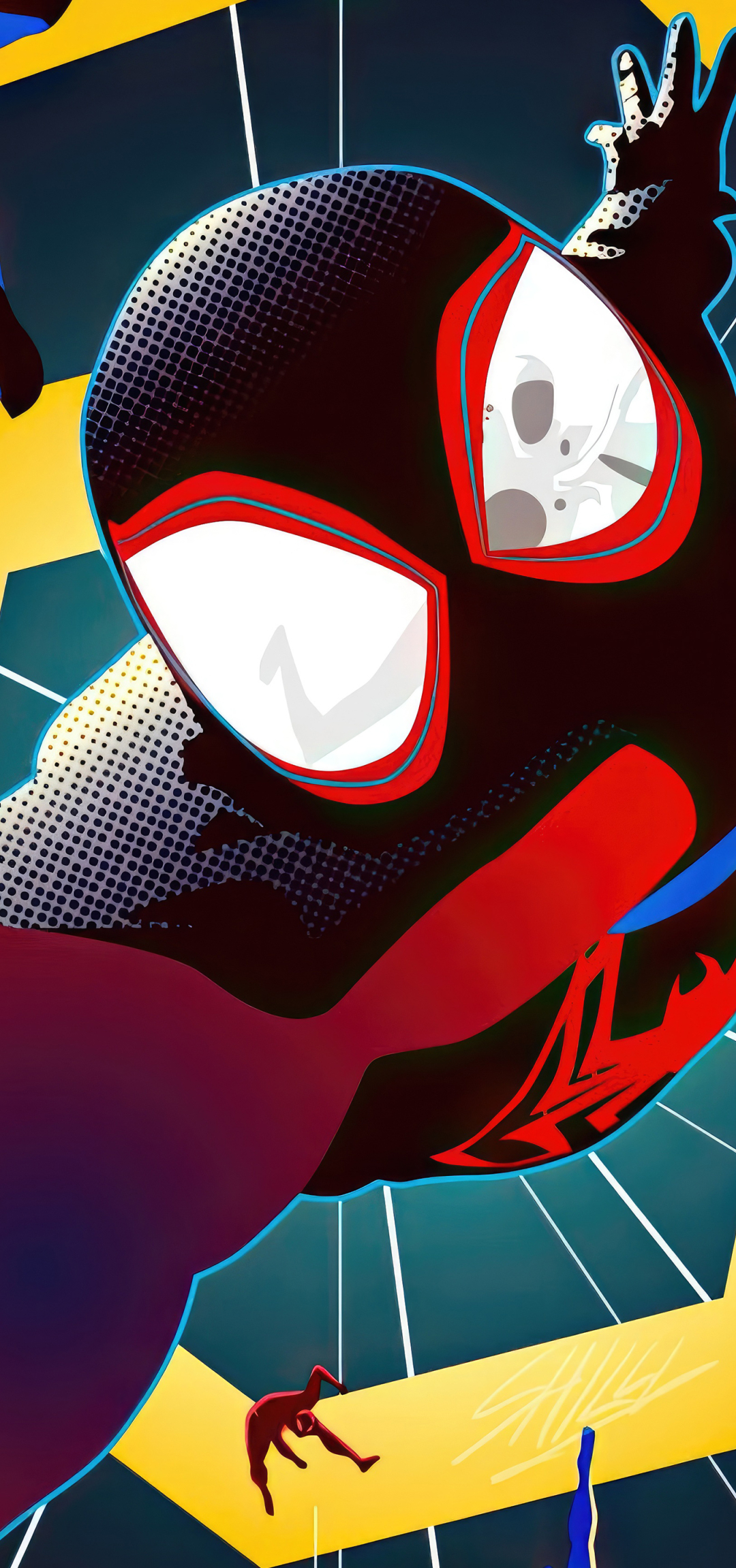 1080x2300 5K Spider-Man Falling Across Spider-Verse 1080x2300 ...