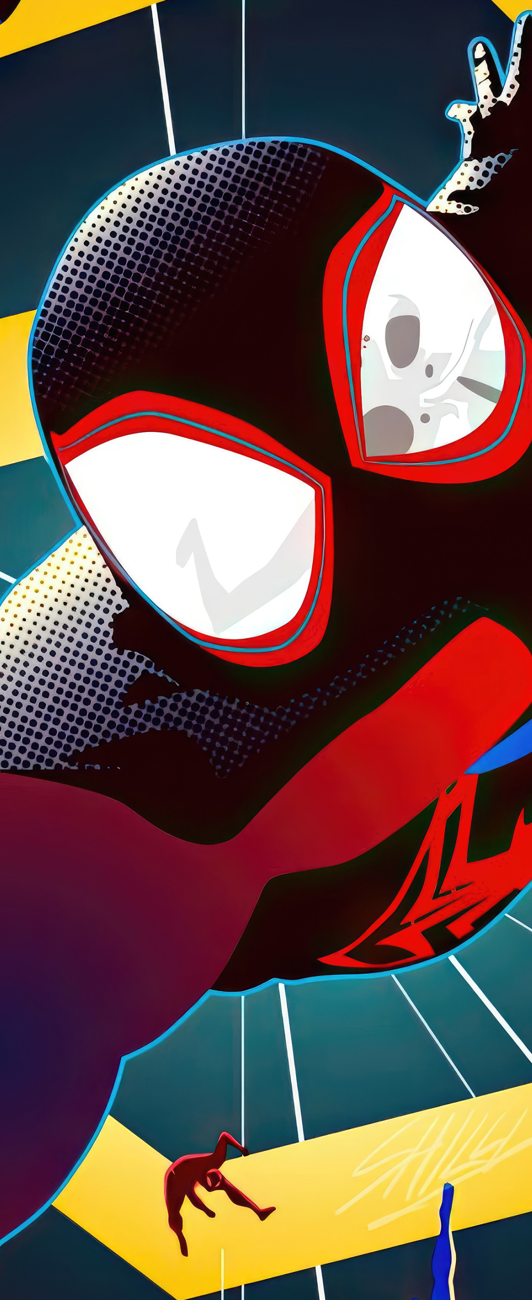 1080x2636 5K Spider-Man Falling Across Spider-Verse 1080x2636 ...
