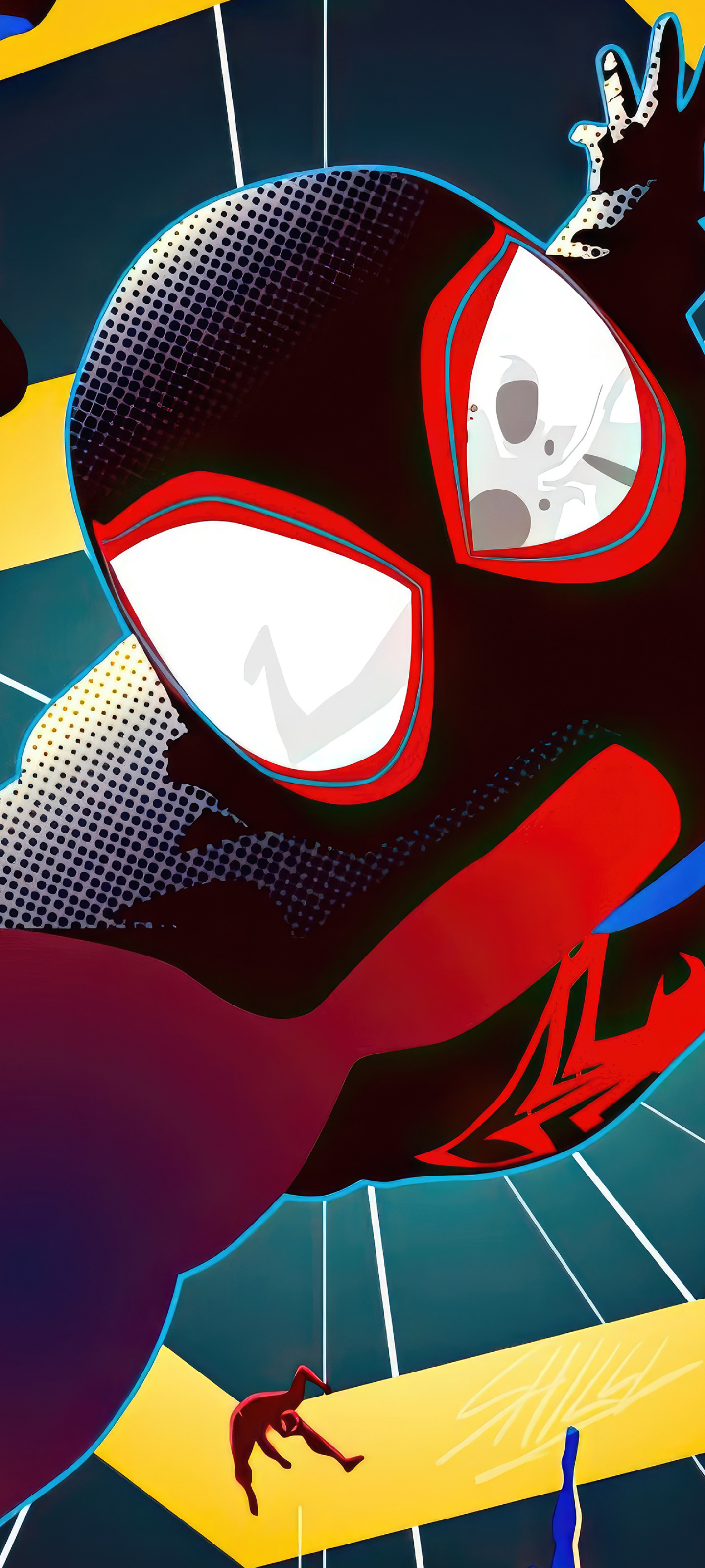 1440x3200 Resolution 5K Spider-Man Falling Across Spider-Verse ...