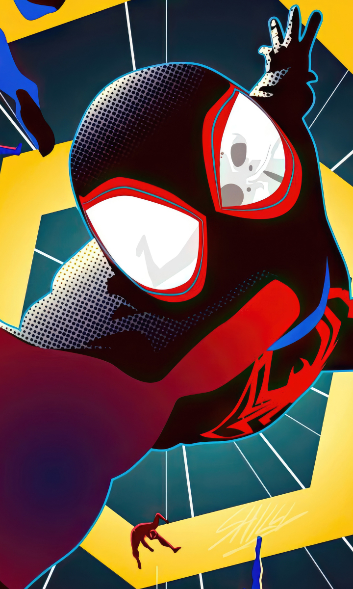 720x1200 5K Spider-Man Falling Across Spider-Verse 720x1200 Resolution ...