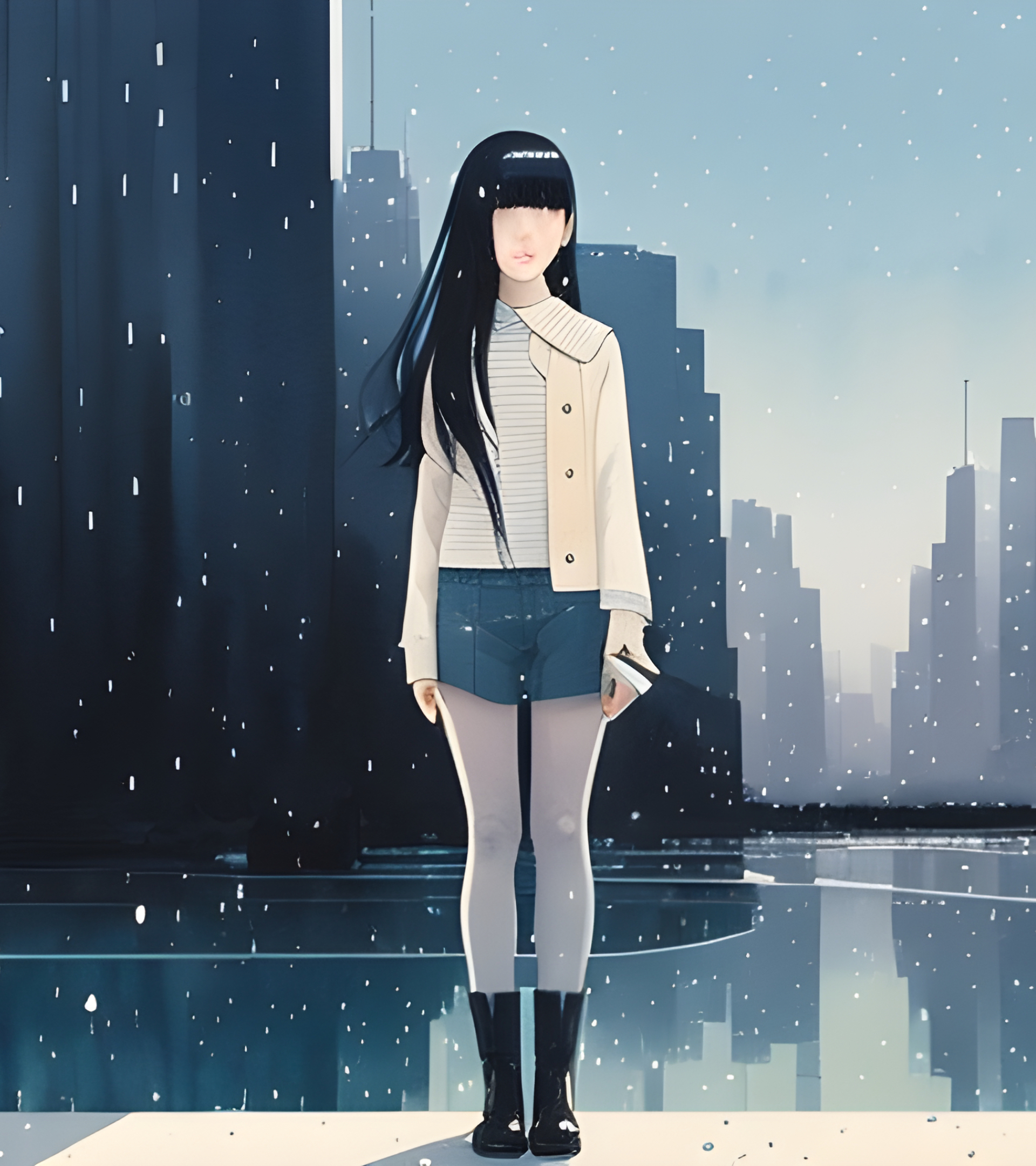 1920x2160 Resolution A Lost Woman in City Cool Digital Art 1920x2160 ...