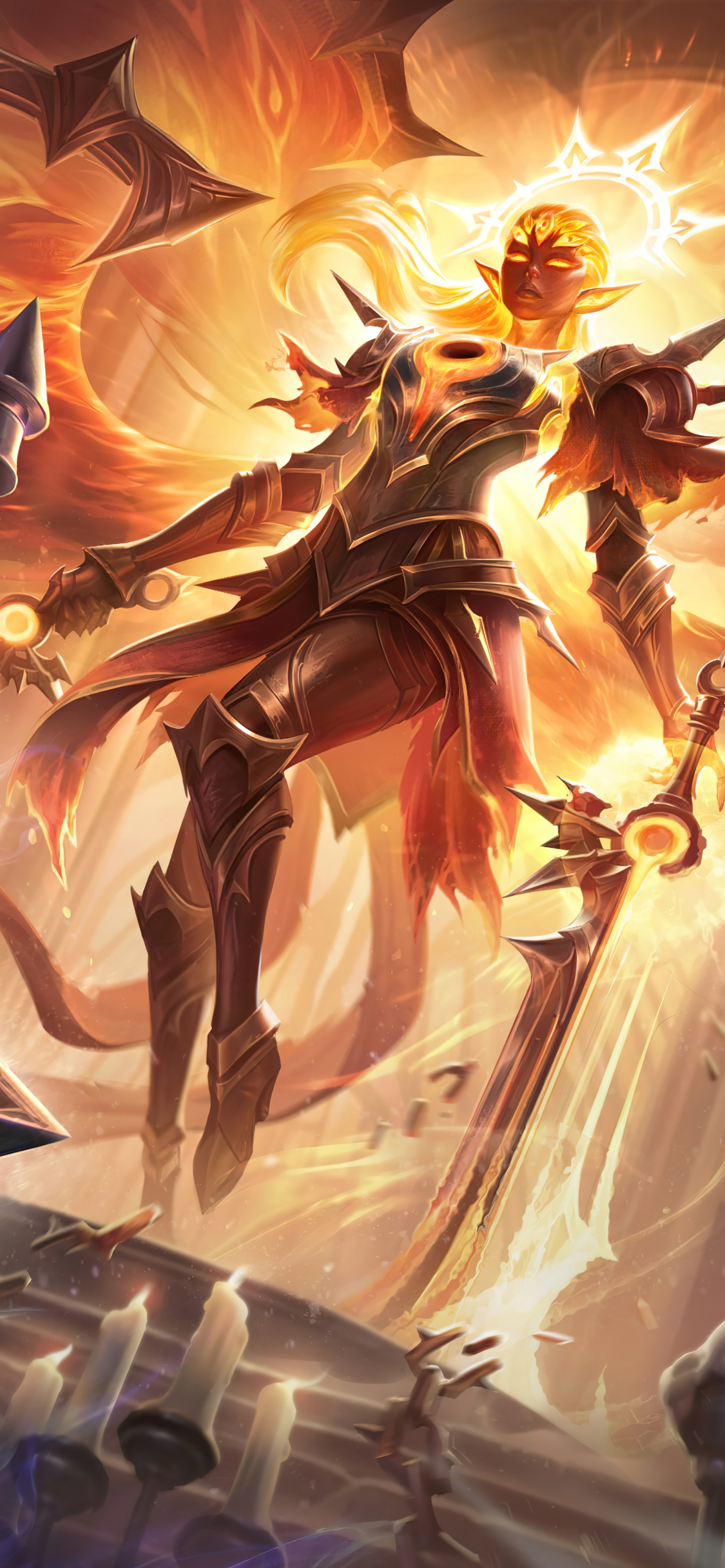 1125x2432 Resolution Aatrox and Kayle League of Legends 8K 1125x2432 ...