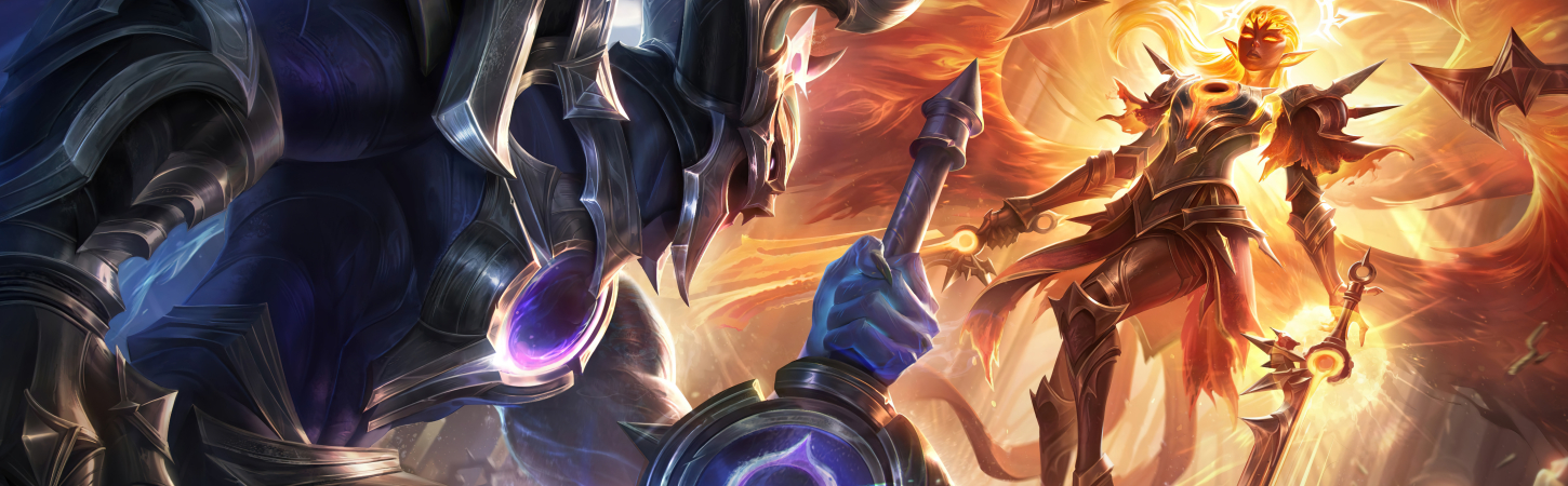 1450x450 Aatrox and Kayle League of Legends 8K 1450x450 Resolution ...