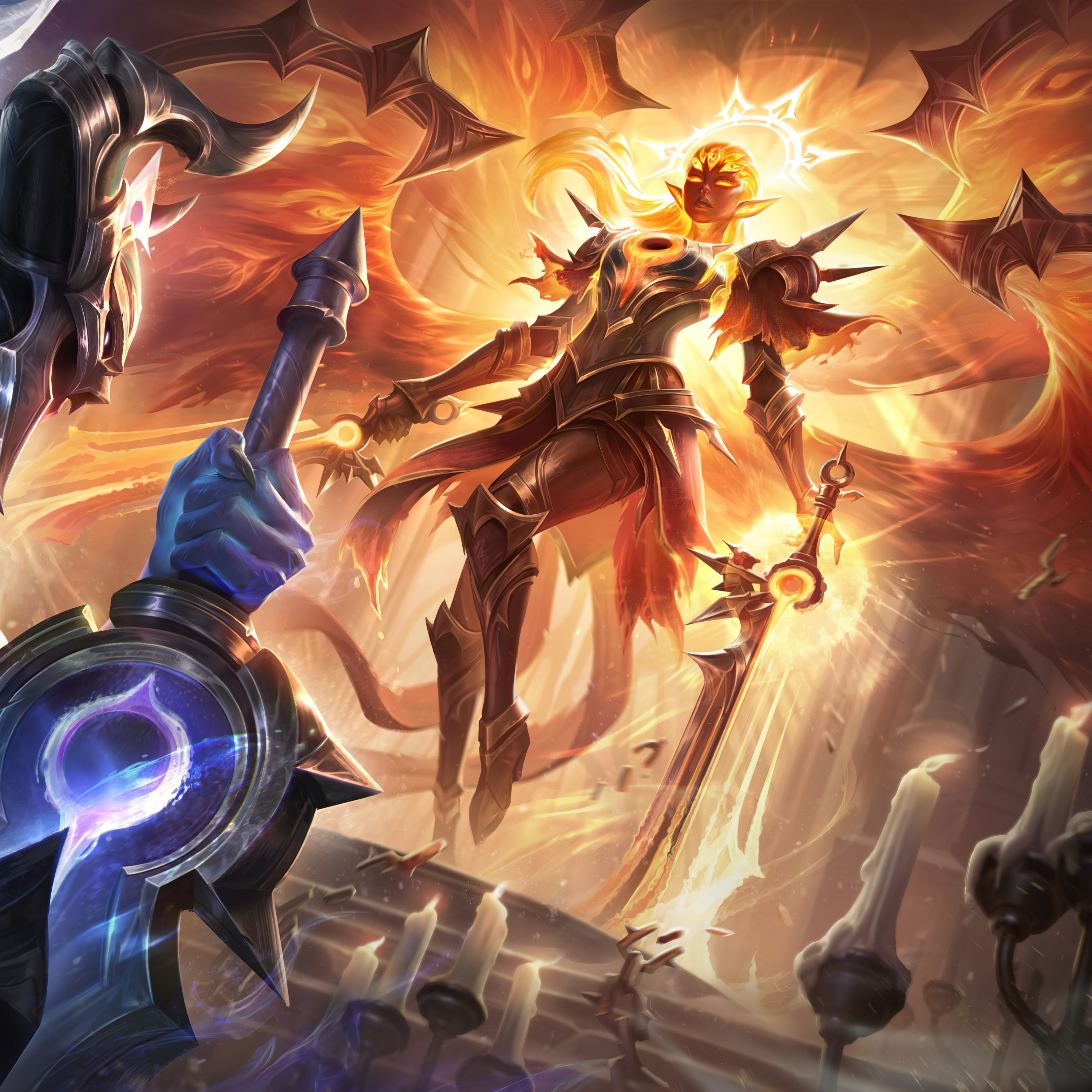 3000x3000 Aatrox and Kayle League of Legends 8K 3000x3000 Resolution ...