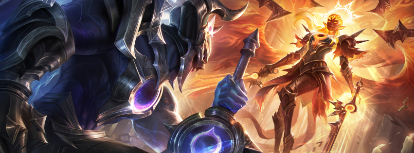 851x315 Aatrox and Kayle League of Legends 8K 851x315 Resolution ...