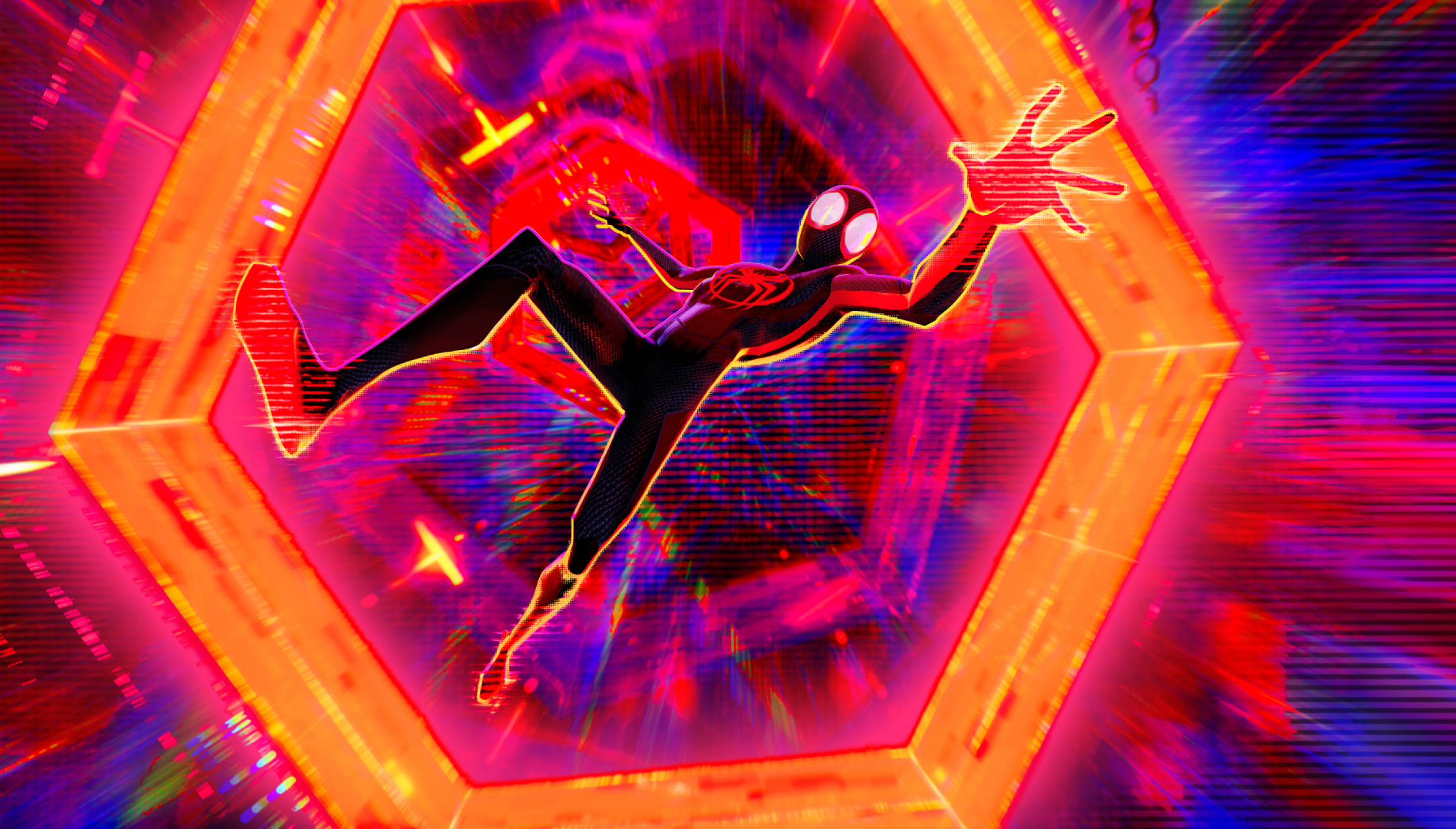 2460x1400 Resolution Across The Spider-Verse HD Spider Man Superhero ...