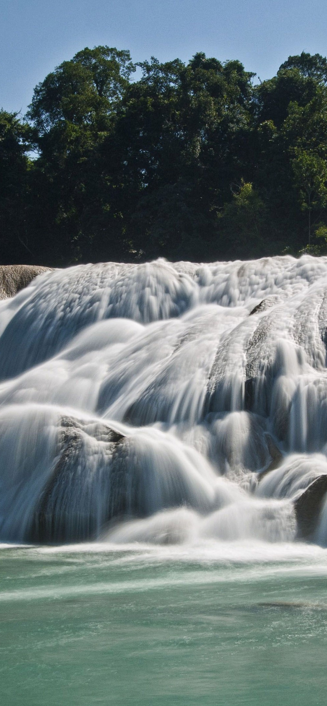 1125x2432 Resolution agua azul, blue water, mexico 1125x2432 Resolution ...