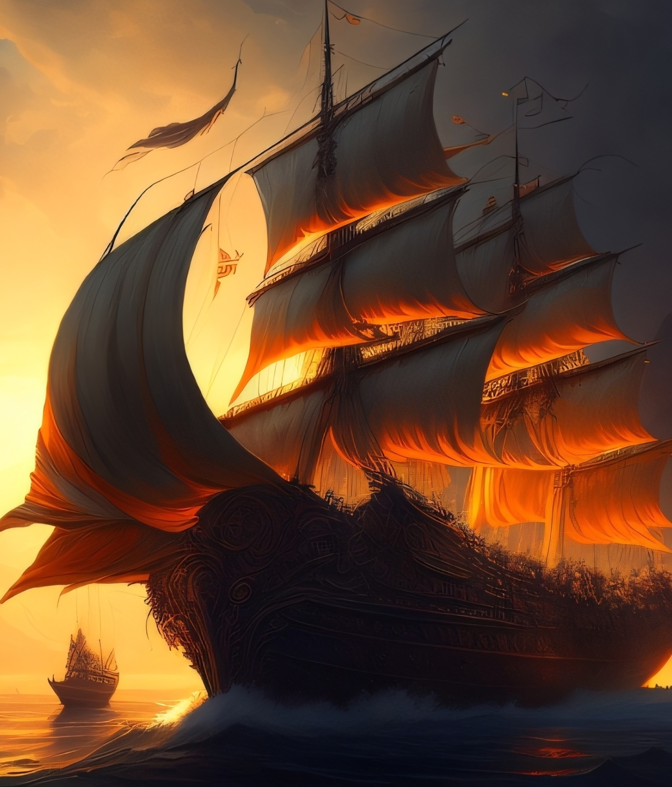 1366x1600 AI Art Ship Cool 1366x1600 Resolution Wallpaper, HD Artist 4K ...