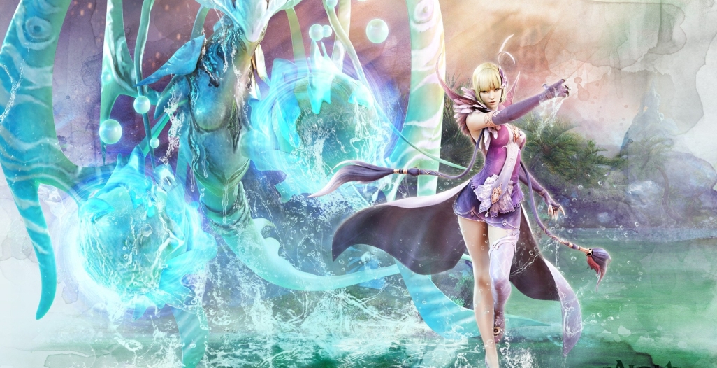 1026x526 Resolution aion, girl, magician 1026x526 Resolution Wallpaper ...
