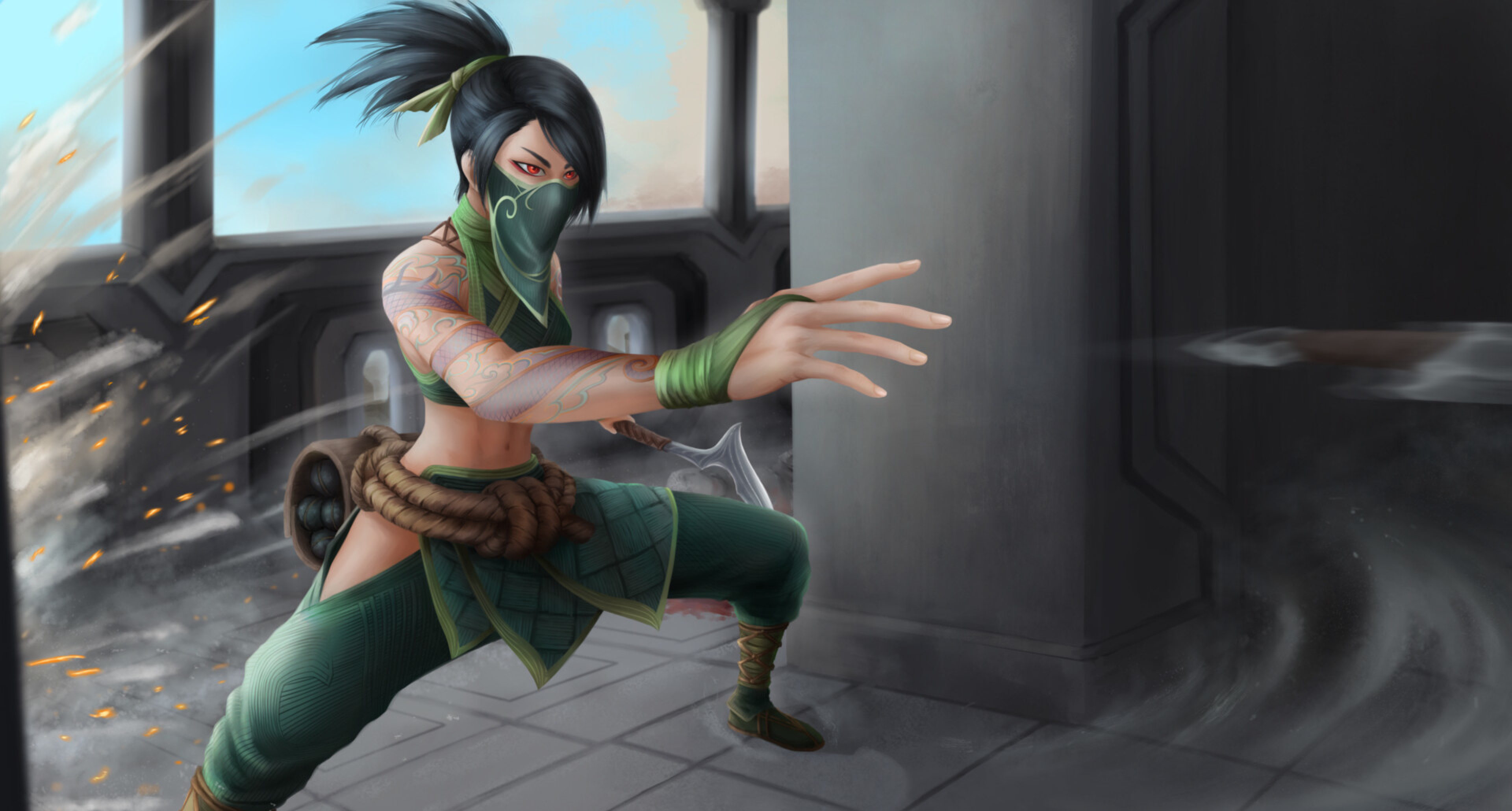 3840x2060 Resolution Akali from League Of Legends 3840x2060 Resolution ...