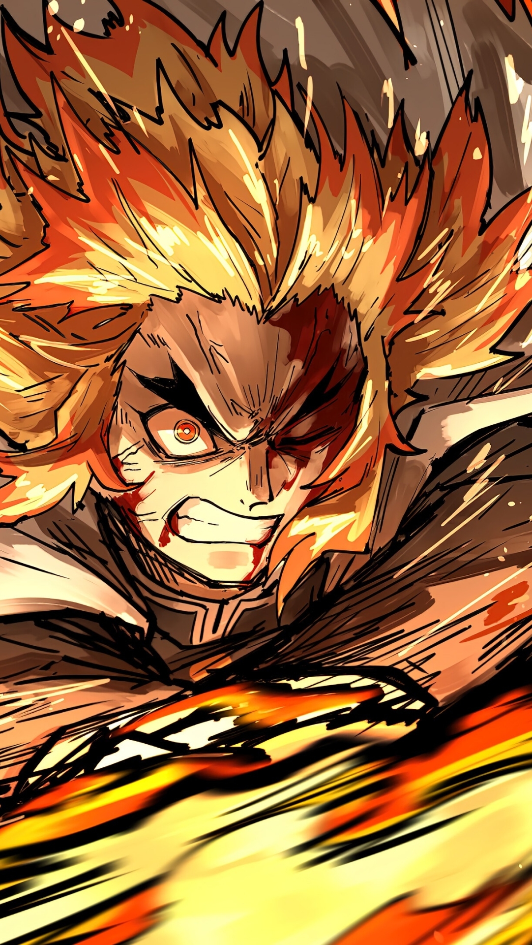 1082x1920 Akaza x Kyojuro Rengoku Digital Art 1082x1920 Resolution ...