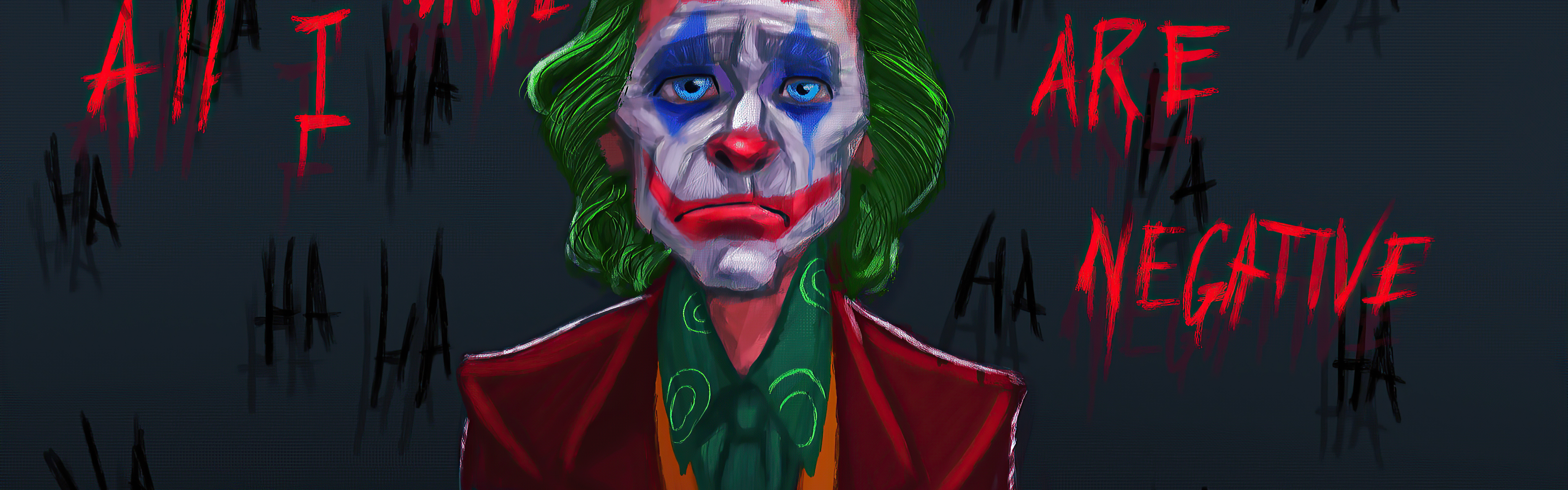 3840x1200 Resolution All I have are Negative Thoughts Joker 3840x1200 ...