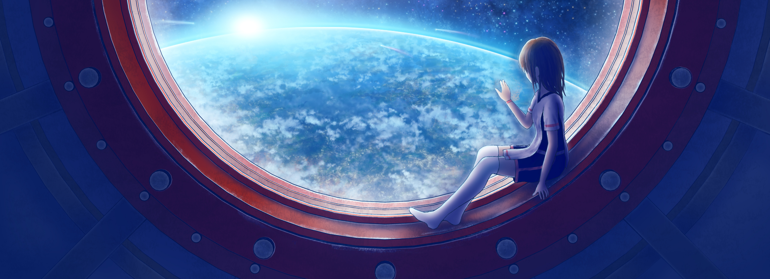 2480x900 Resolution Alone in Space HD Digital Art 2480x900 Resolution ...