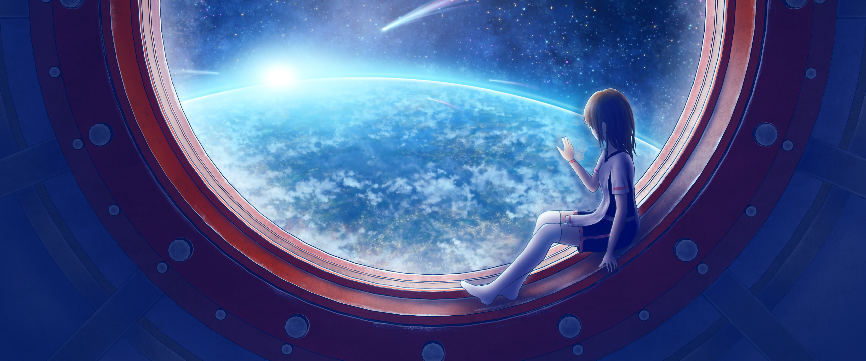 3449x1440 Resolution Alone in Space HD Digital Art 3449x1440 Resolution ...