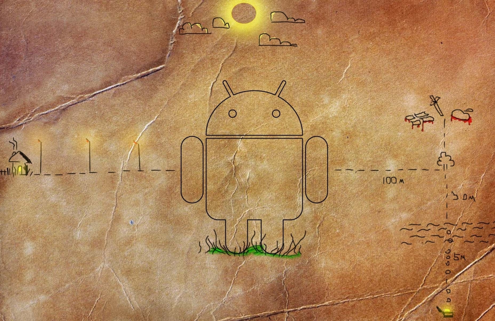 1676x1085 Resolution android, paper, sun 1676x1085 Resolution Wallpaper ...