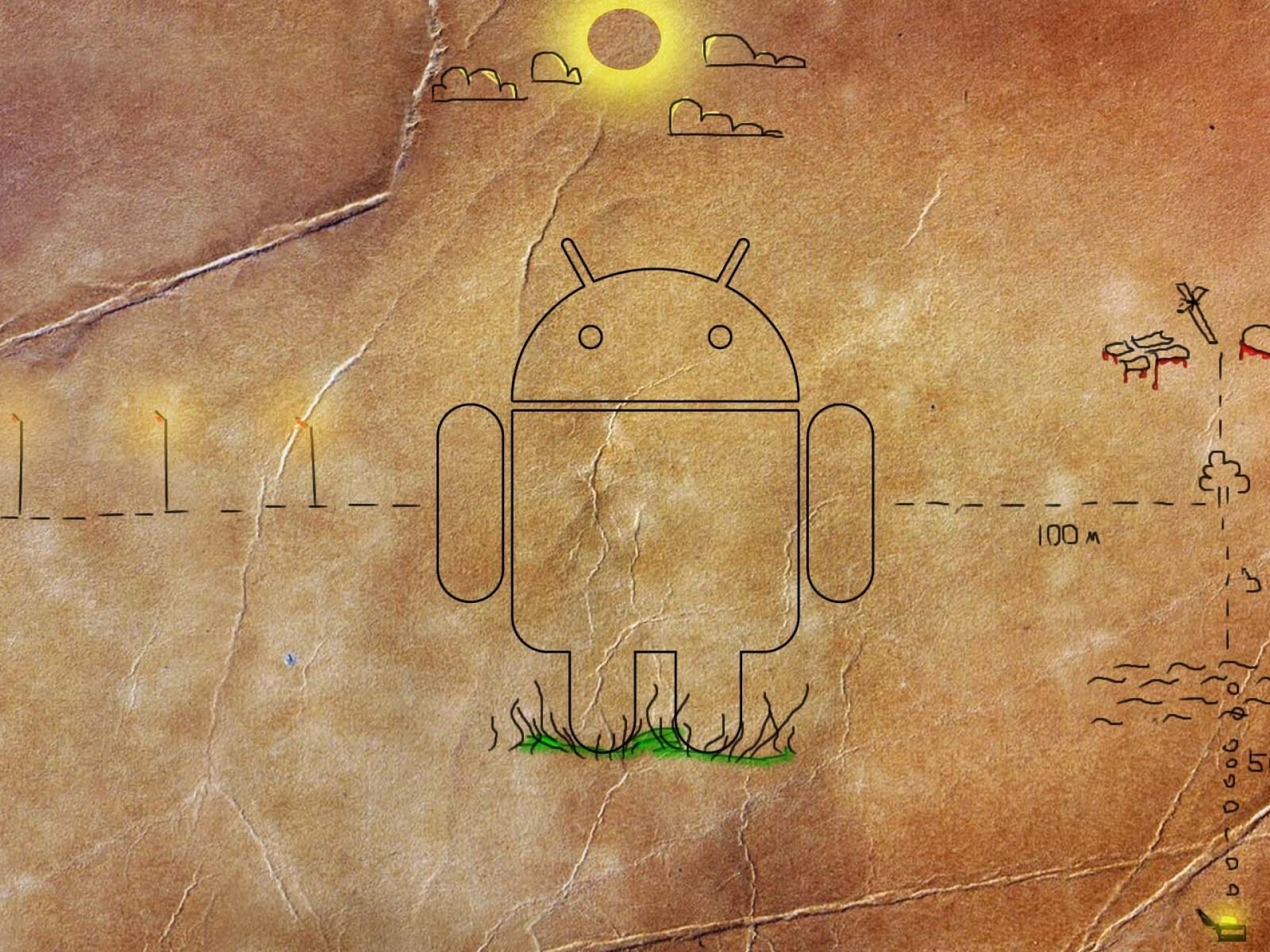 1920x1440 Resolution android, paper, sun 1920x1440 Resolution Wallpaper ...