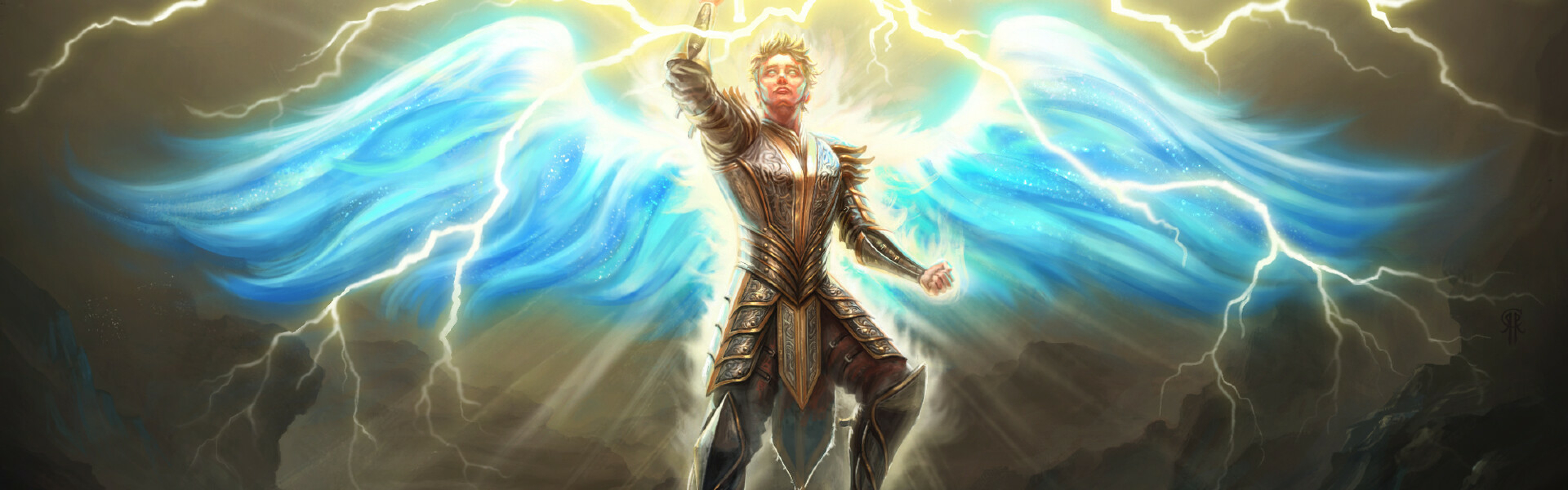 5120x1600 Resolution Angel Warrior HD Tales of Elendar 5120x1600 ...
