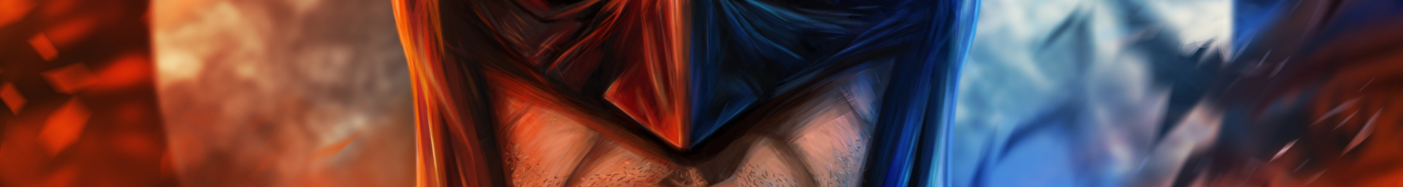 2048x273 Resolution Angry Batman Face Art 2048x273 Resolution Wallpaper ...