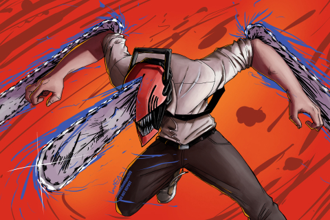 480x320 Anime Chainsaw Man Denji 4K Art 480x320 Resolution Wallpaper ...