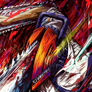 320x320 Resolution Anime Chainsaw Man HD Colourful Denji 320x320 ...