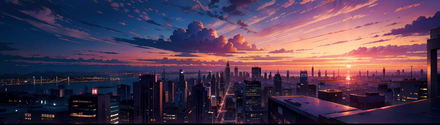 1400x400 Resolution Anime City 4K Top View 1400x400 Resolution ...