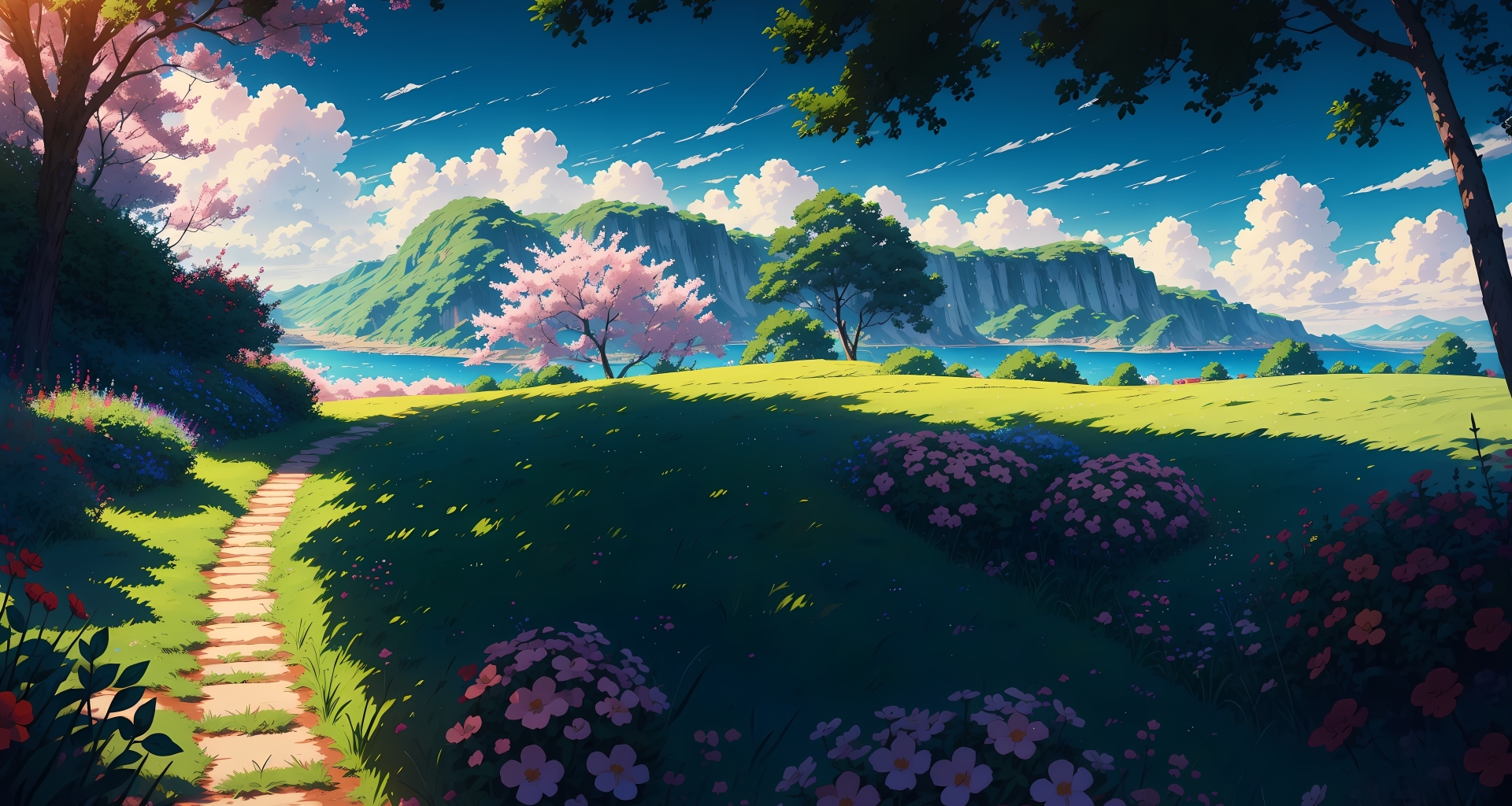 1920x1024 Resolution Anime Field 4k Anime Landscape 1920x1024 ...