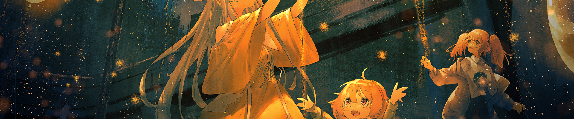 1920x400 Resolution Anime Friends HD Night 1920x400 Resolution ...