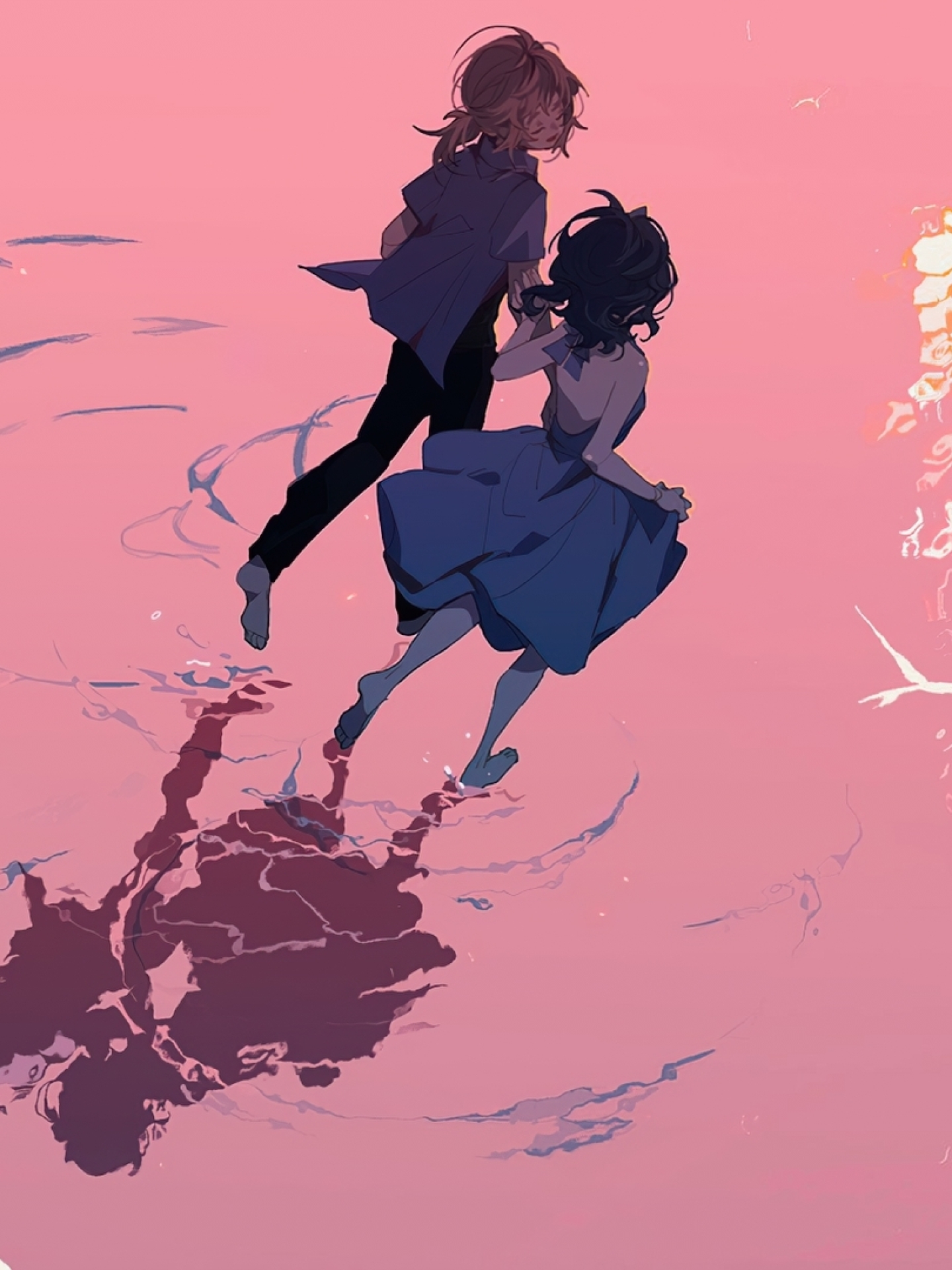 1440x1920 Resolution Anime Friends Running 1440x1920 Resolution ...