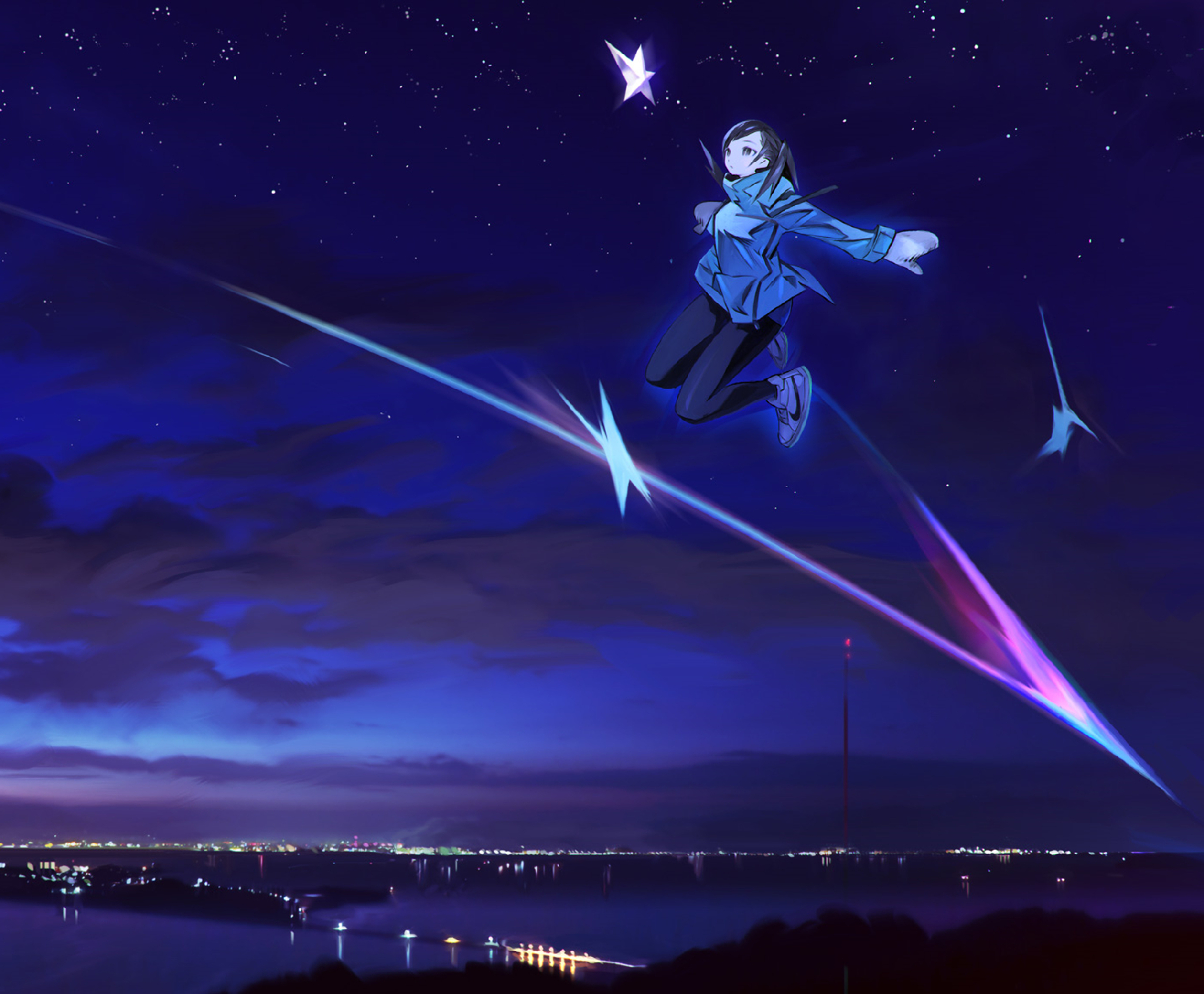 2520x2080 Resolution Anime Girl Flying 2520x2080 Resolution Wallpaper ...