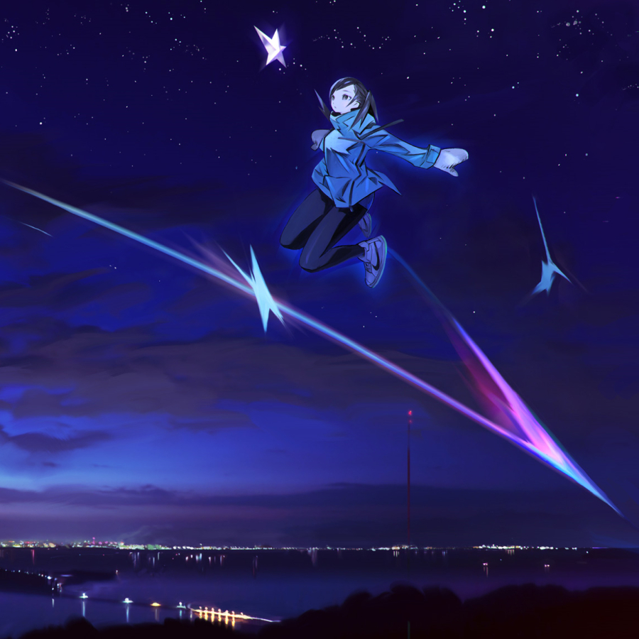900x900 Resolution Anime Girl Flying 900x900 Resolution Wallpaper ...