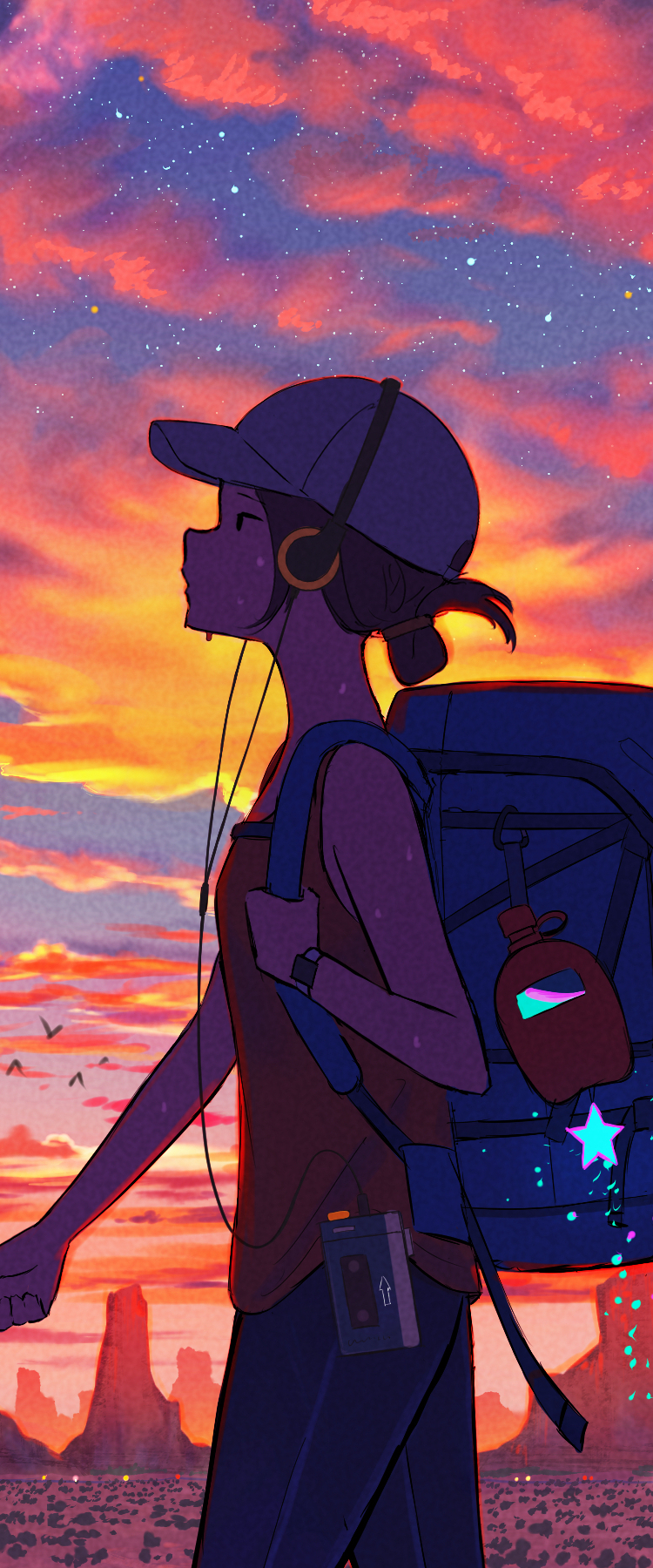750x1800 Resolution Anime Girl HD First Adventure Walk 750x1800 ...