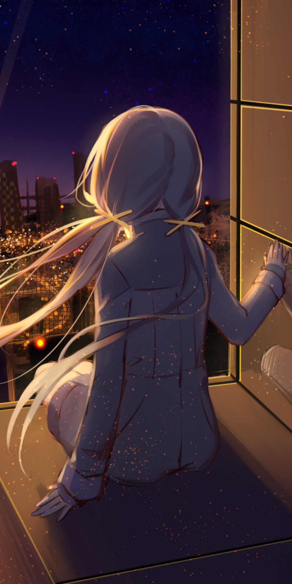 1000x2000 Resolution Anime Girl Looking at Stars 1000x2000 Resolution ...
