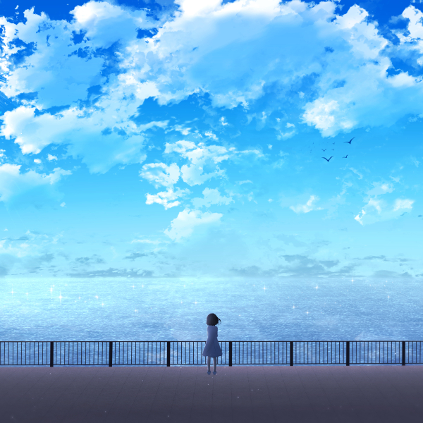 600x600 Anime Girl Near Ocean 600x600 Resolution Wallpaper, HD Anime 4K ...