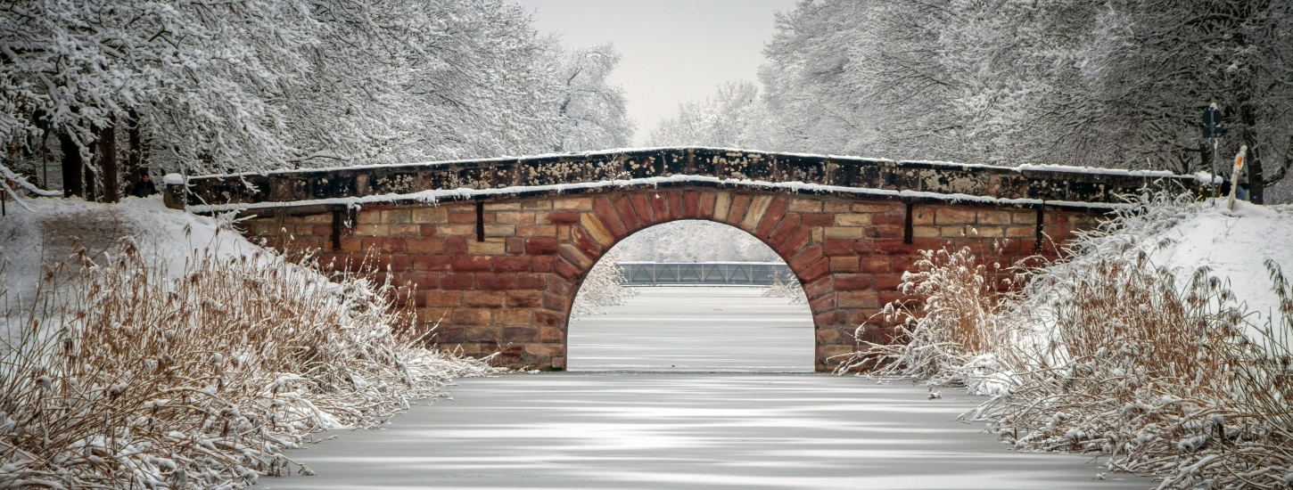 1450x550 Resolution Arch Bridge Canal 4K 1450x550 Resolution Wallpaper ...