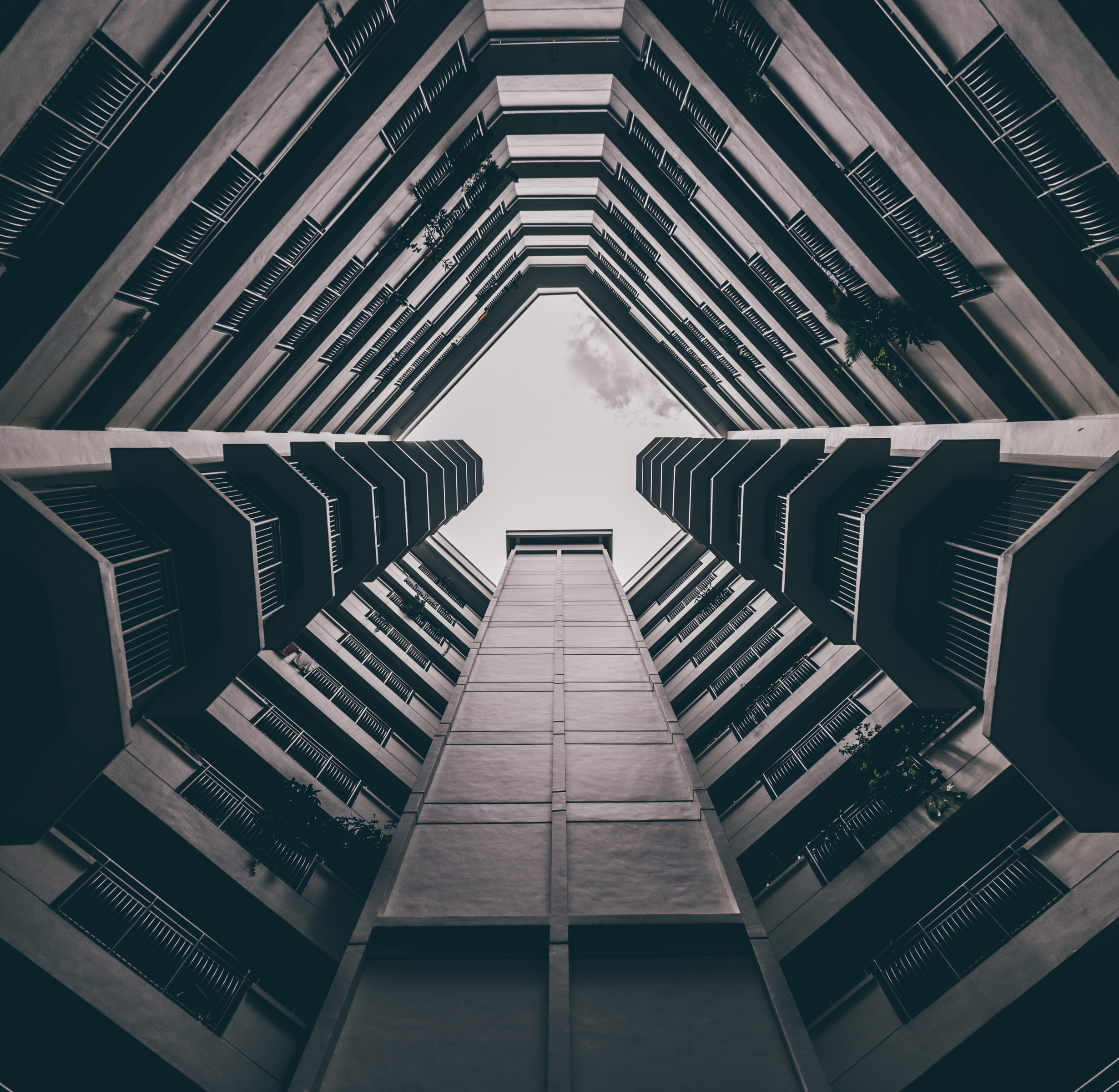 2460x2400 Resolution architecture, buildings, bottom view 2460x2400 ...