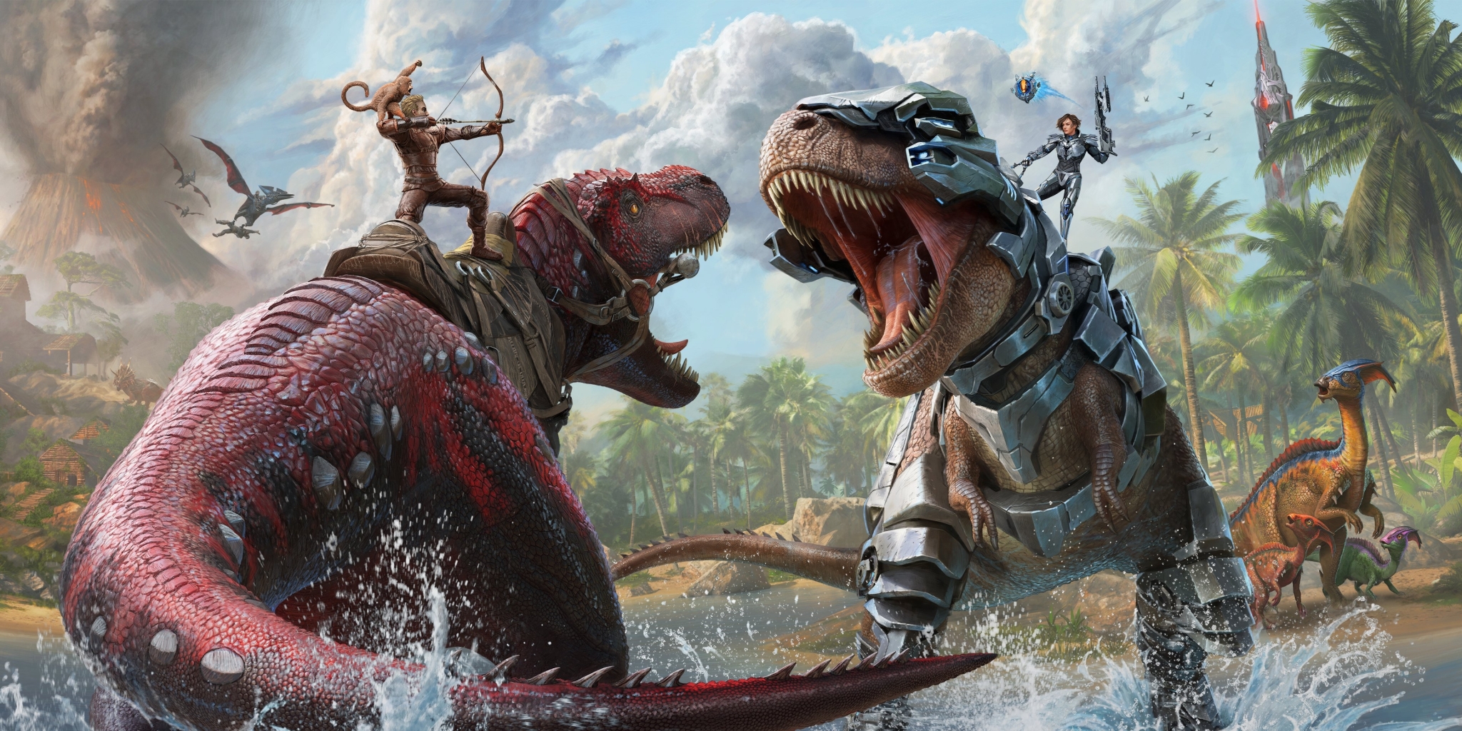 2048x1024 Resolution ARK Survival Ascended Gaming Poster 2048x1024 ...